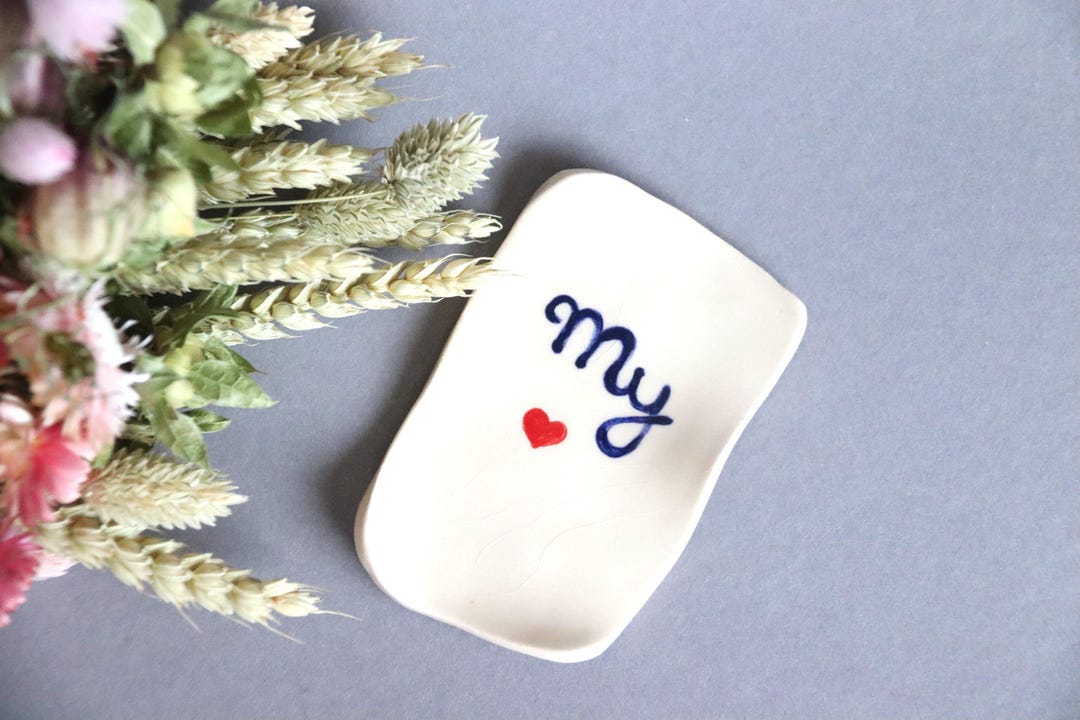 Handmade Ceramic Ring Dish: Love Letter Trinket Plate - Etsy
