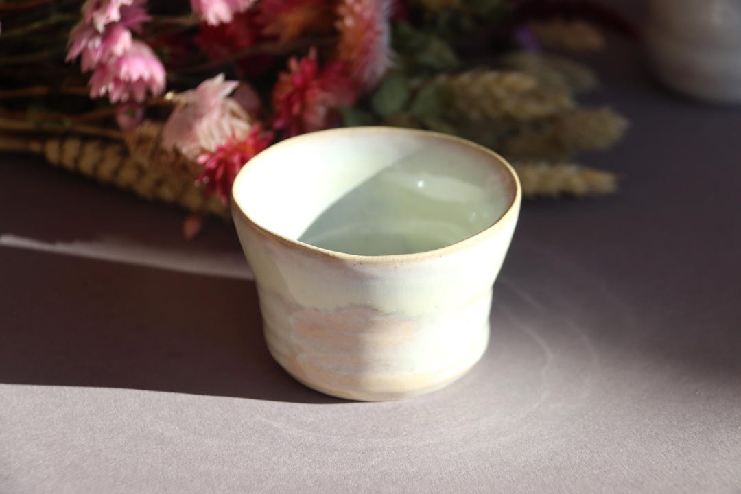 Handmade Ceramic Tea Cup: Pale Green Glaze, Wonky Pottery - Etsy
