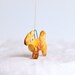 Pendant or Magnet Dog Ceramic Clay Art Key Ring Charm Yellow Brown ...