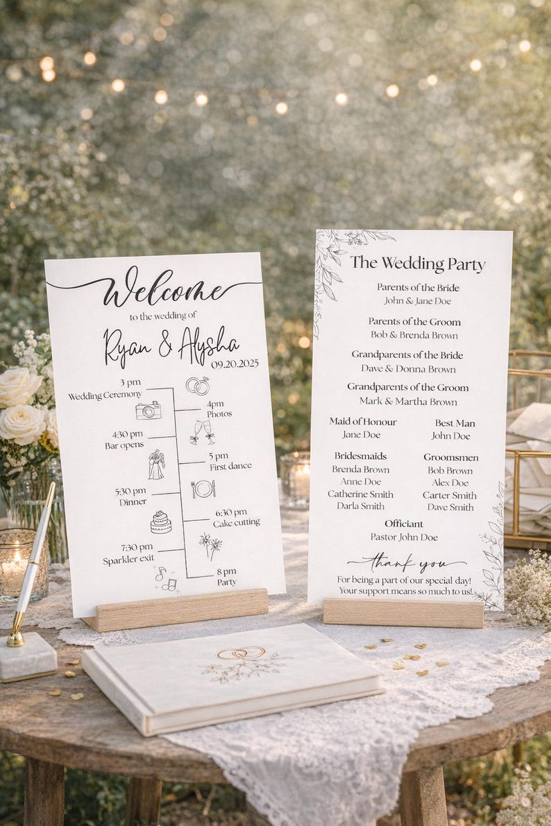 Editable Wedding Program Template, Wedding Order of Events, Printable ...