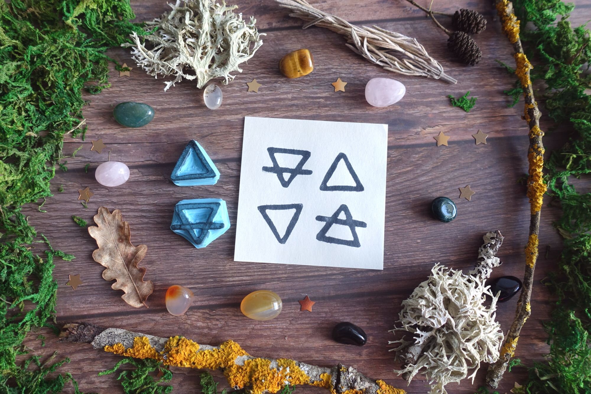 Alchemical Element Symbols Rubber Stamps - Hand Carved Rubber Stamp ...