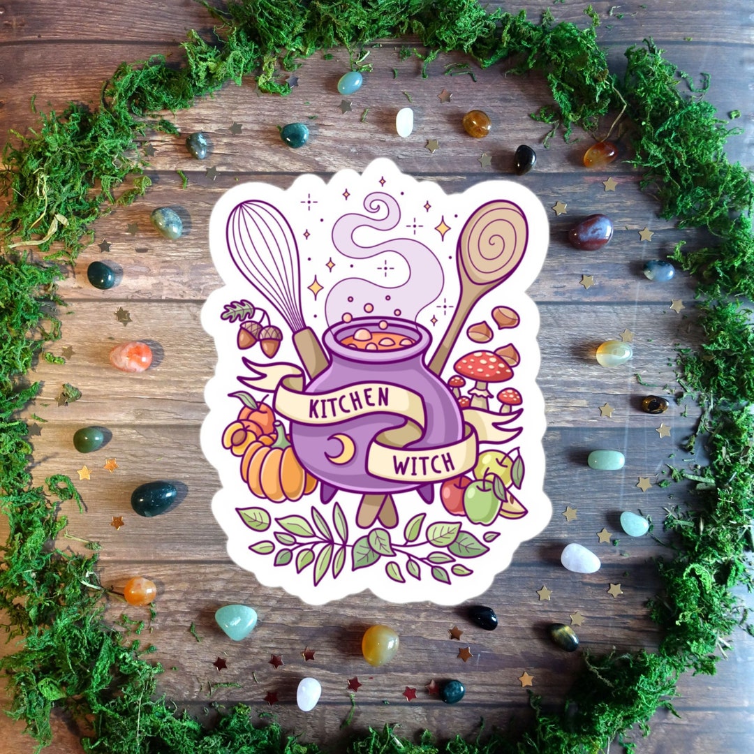 Kitchen Witch Sticker, Bullet Journal Sticker, Cooking Sticker, Foodie ...