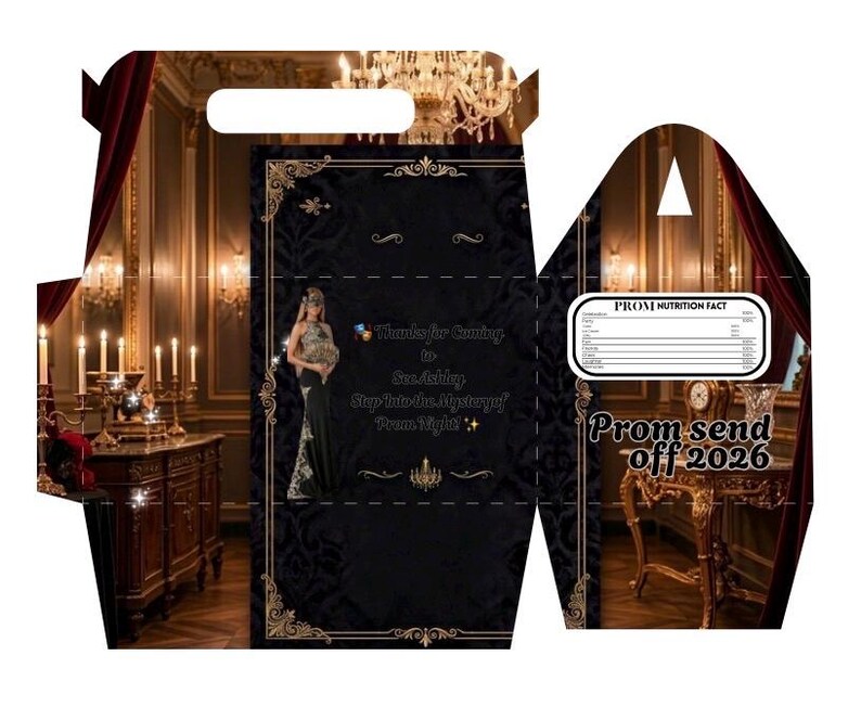 Masquerade Prom Send-off Party Favor Templates | Editable Bundle ...