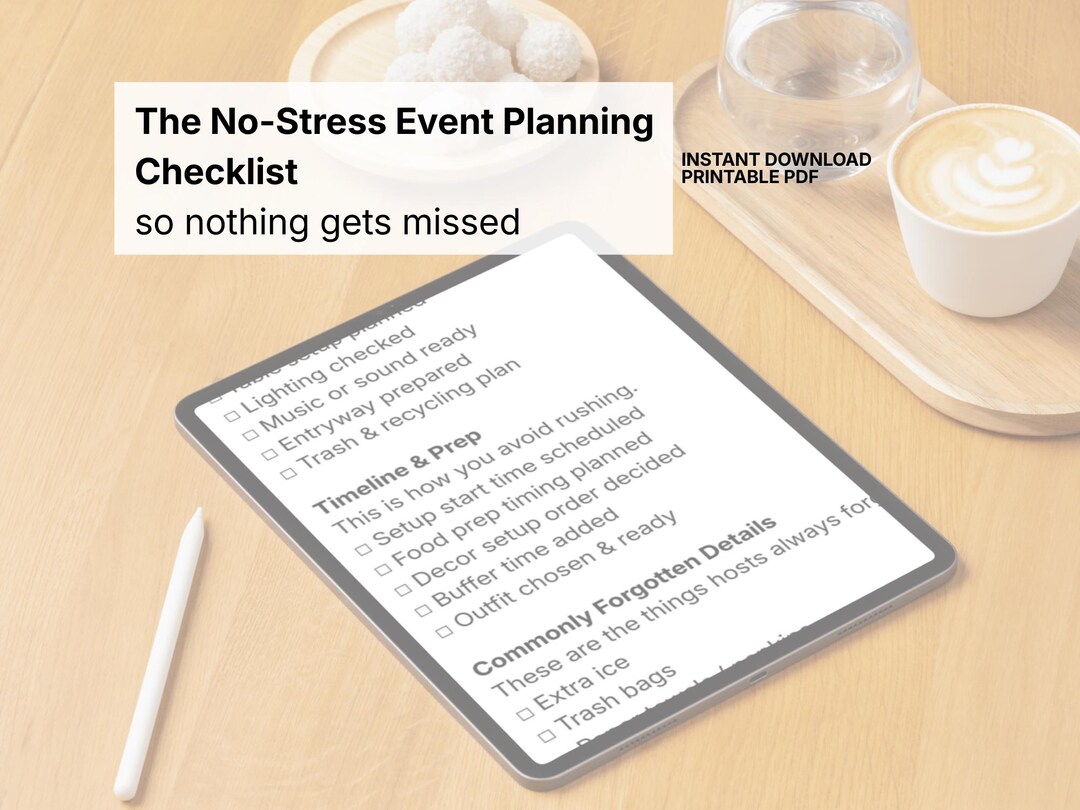 No-stress Event Planning Checklist for Hosts | Printable Event Planner ...