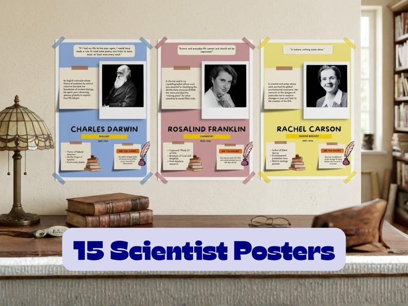Famous Scientist Posters for Kids | Printable Science Classroom Decor ...