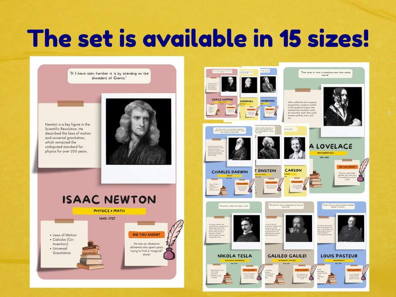 Famous Scientist Posters for Kids | Printable Science Classroom Decor ...