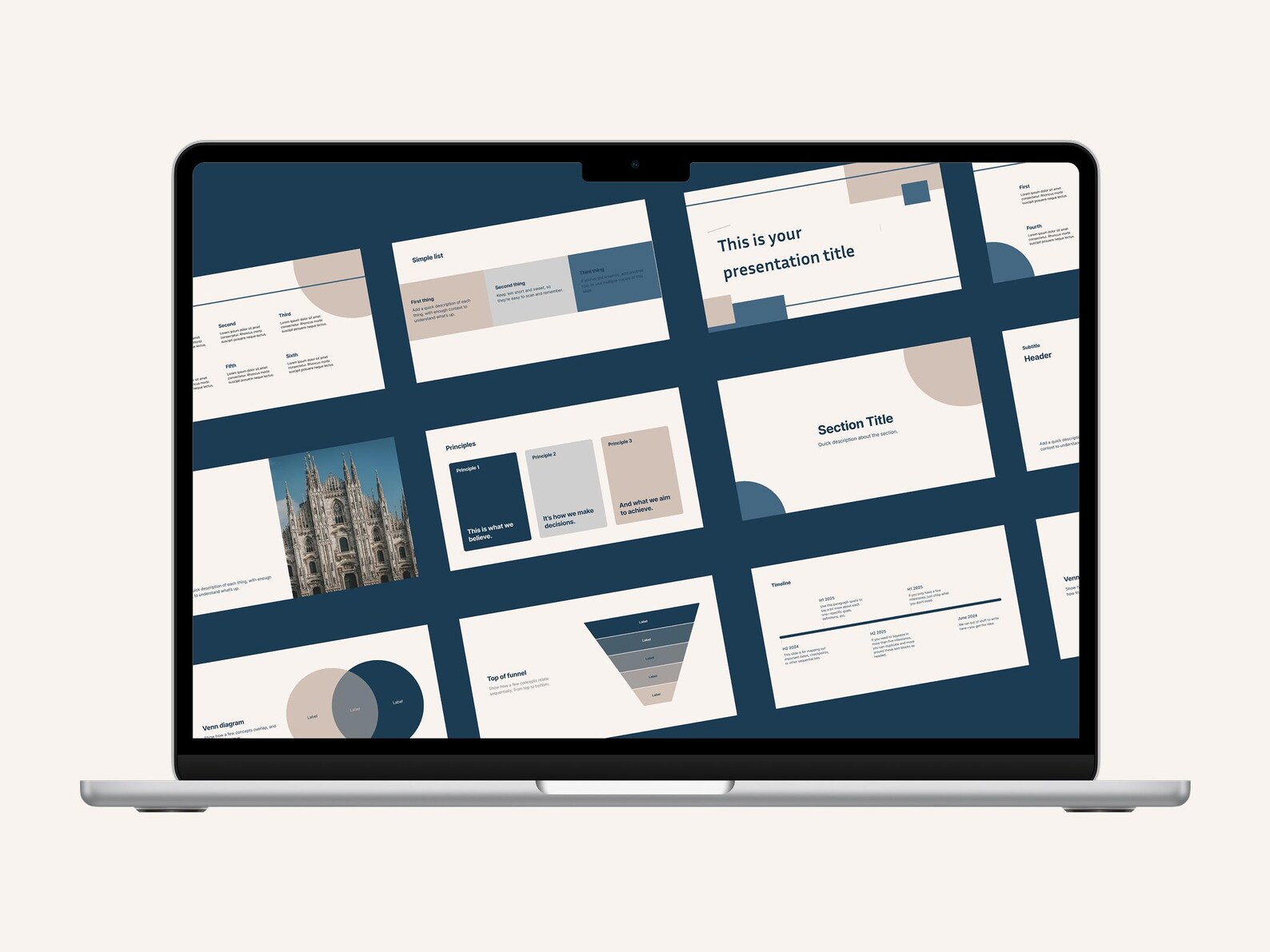 Essential Blue Powerpoint Template - Etsy