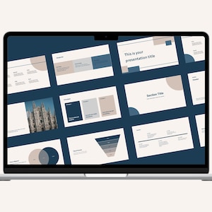 Essential Blue Powerpoint Template - Etsy