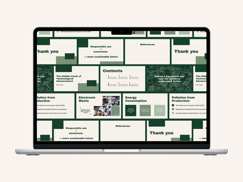 Nature Green Powerpoint Template - Etsy