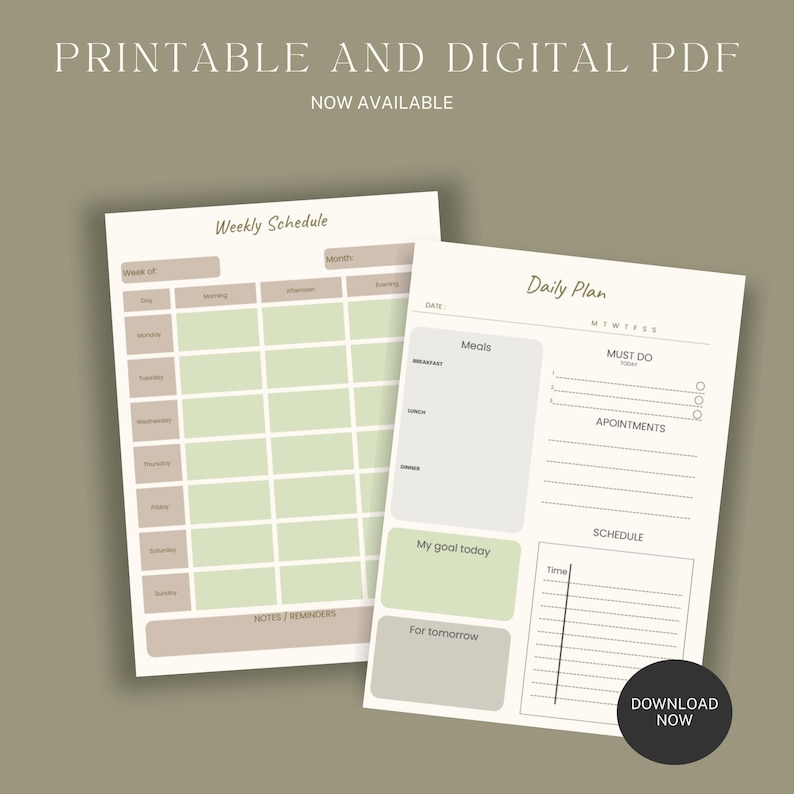 Soft Structure Planner | ADHD Friendly | Printable & Digital Life ...