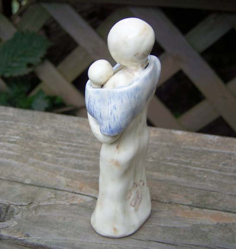 Mother & Child Figurine Baby Carrying Made to Order - Etsy