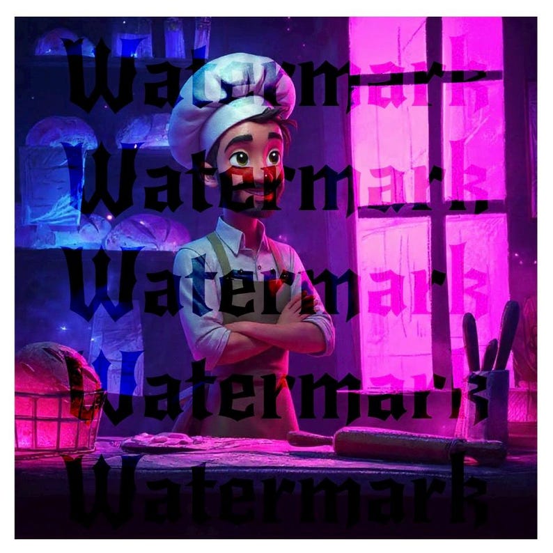 Male Baker Wall Art Printable | Baker Illustration | Chef Kitchen Art ...