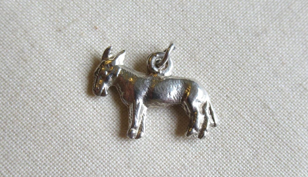 Vintage 60's Sterling Silver Donkey Charm Animal 925 (27952) - Etsy