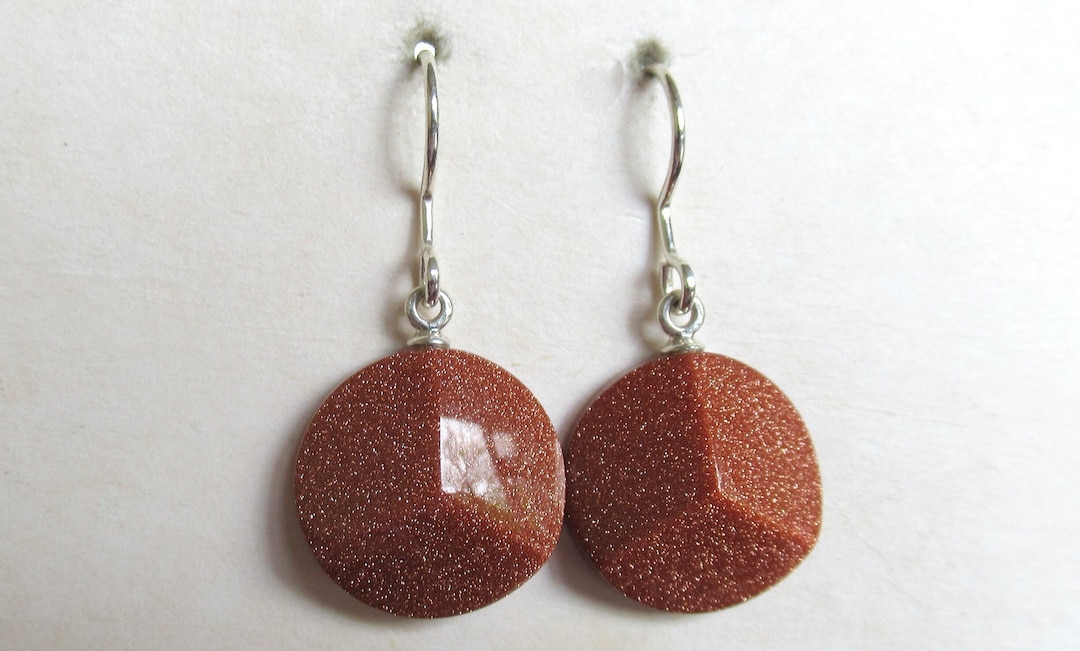 Vintage 90's Sterling Silver Whitney Kelly Designer Orange Goldstone ...