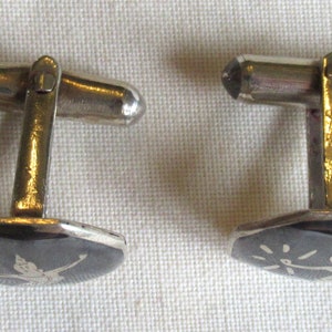 Vintage 60's Siam Sterling Silver Thai Dancer Octagonal Cufflinks Cuff ...