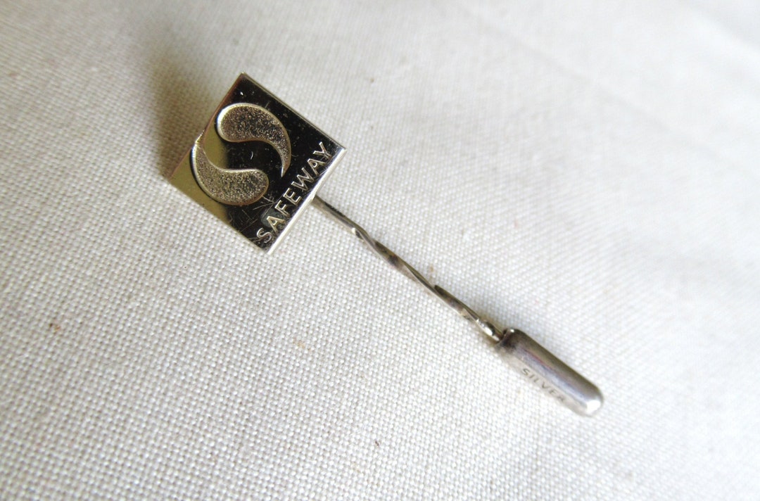 Vintage 70's Sterling Silver Safeway Lapel Pin Long Service Award ...