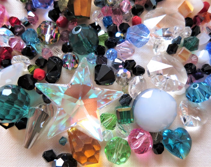 200 X Cut Crystal Beads Mix Selection Crafts Jewellery Making Beading ...