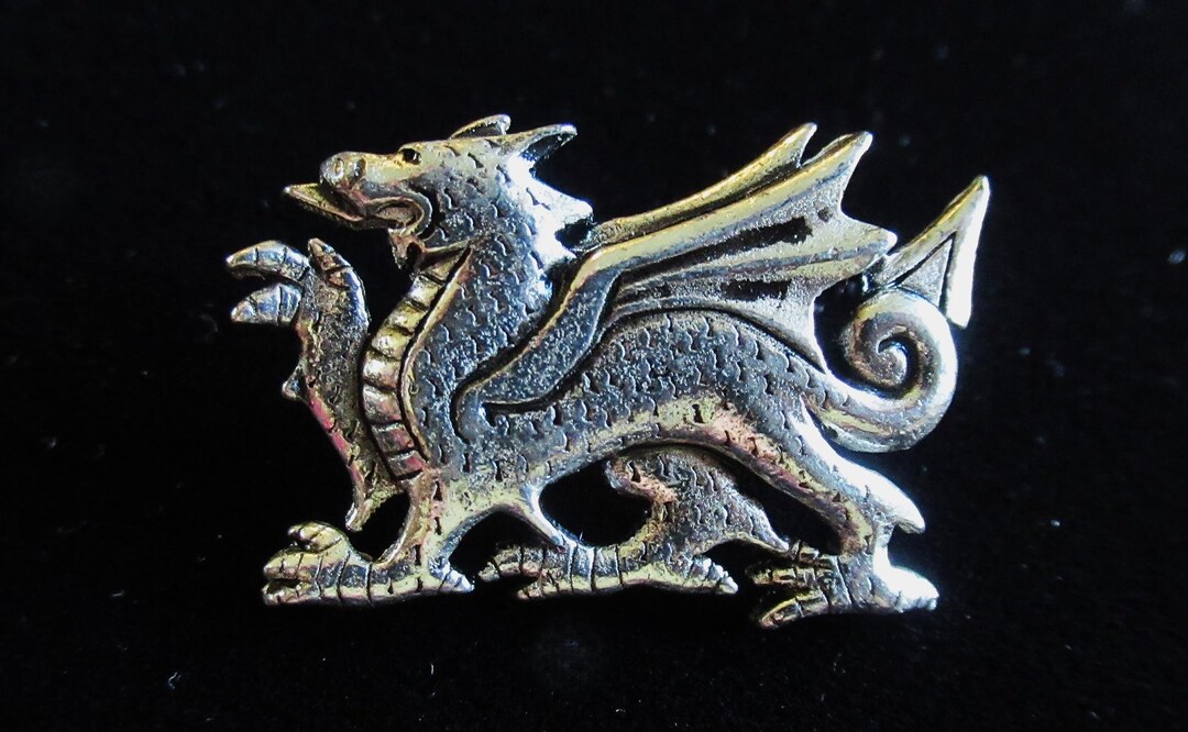 Vintage Sterling Silver Welsh Dragon Lapel Pin 925 (8124) - Etsy