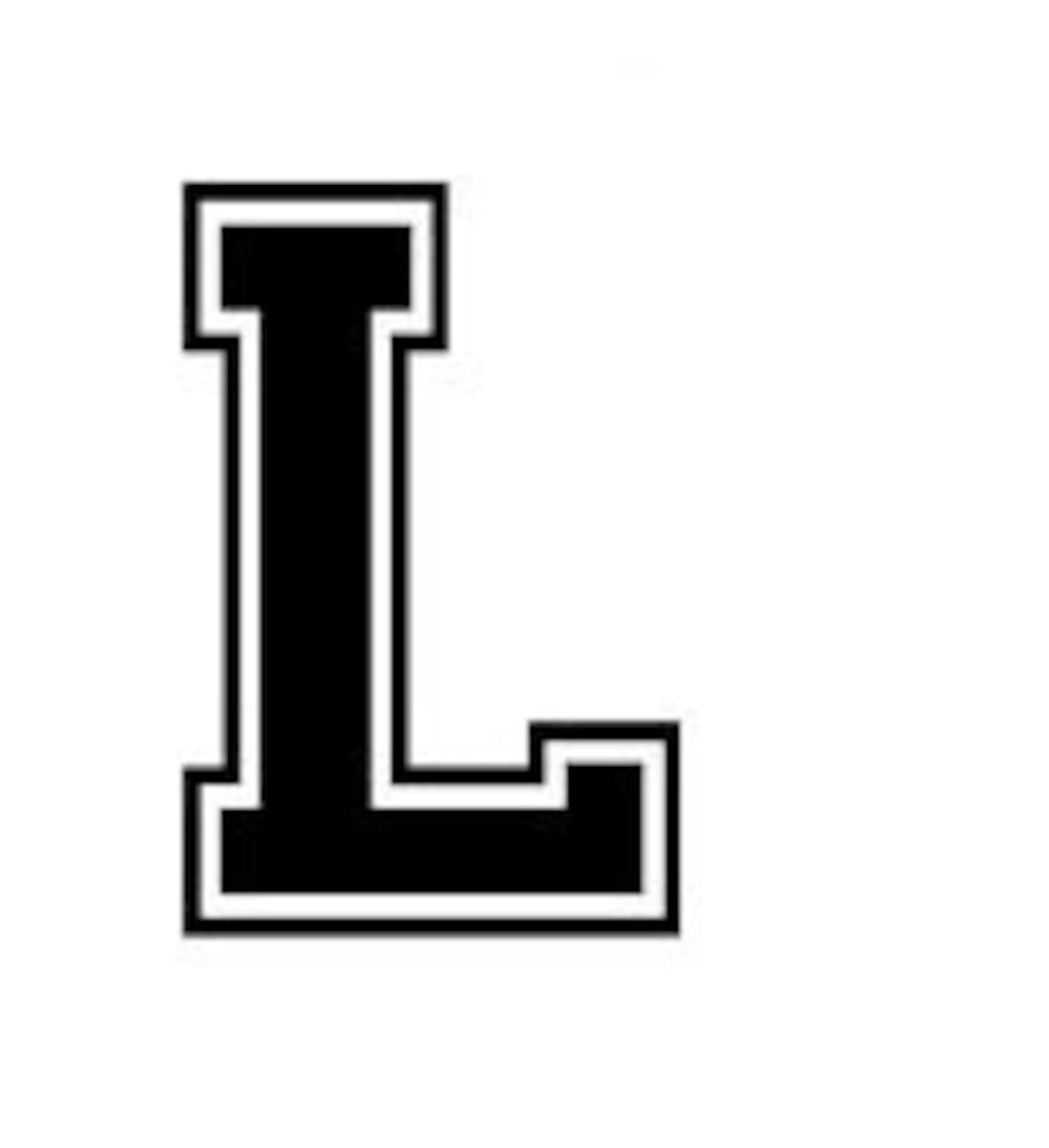 Letter L Varsity Lettering Vinyl Decal | Etsy