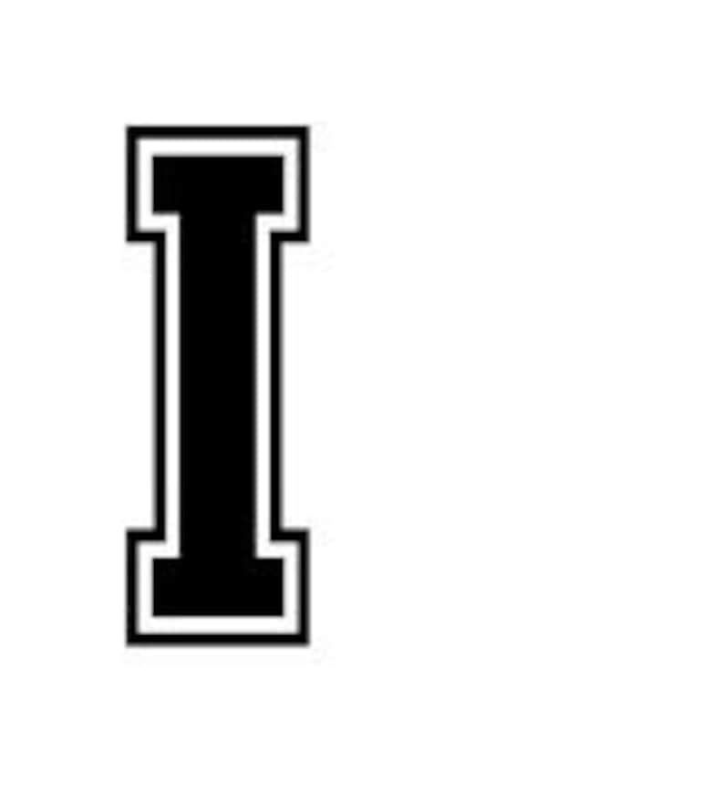 Letter I Varsity Lettering Vinyl Decal | Etsy