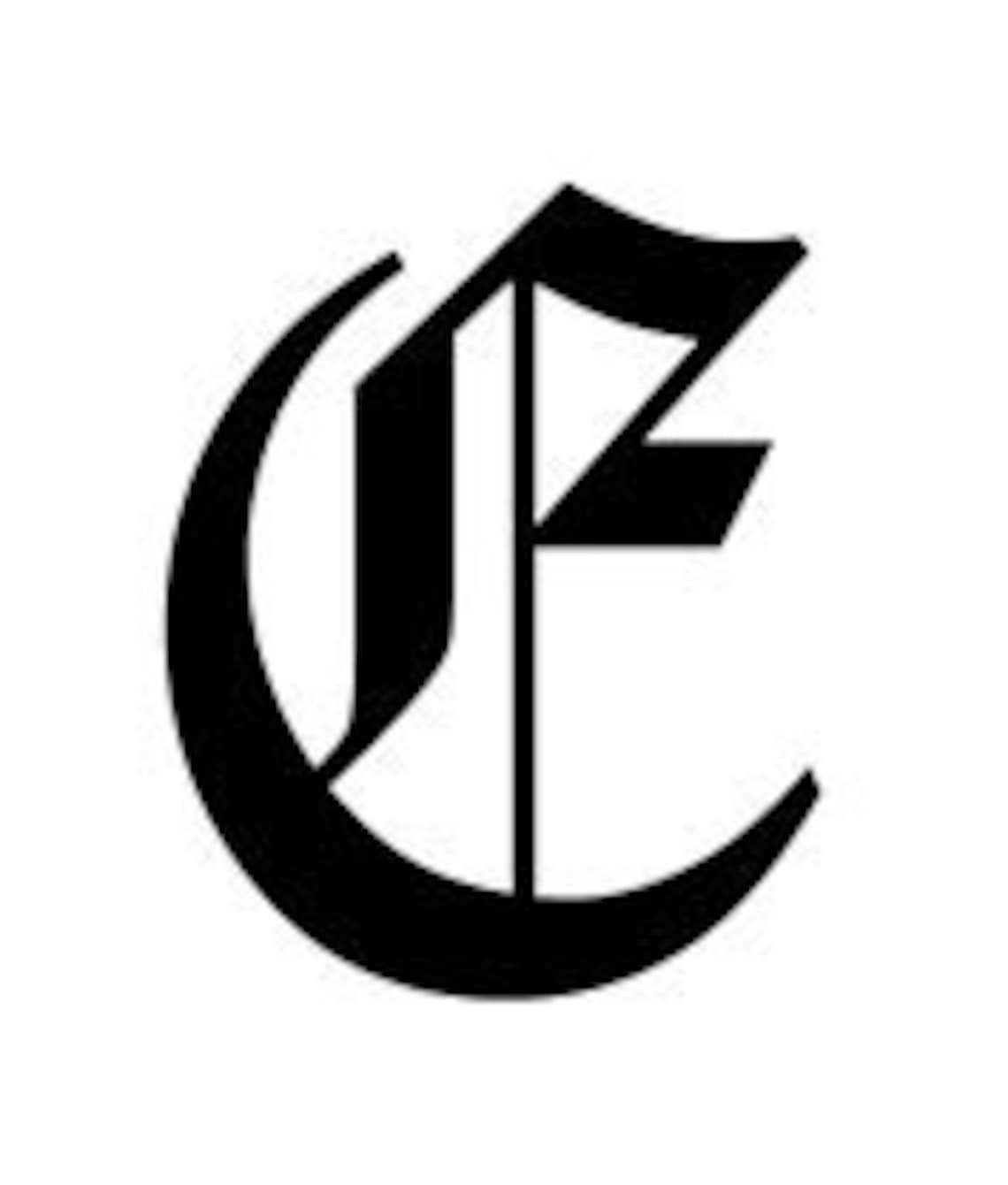 Letter E Old English Lettering Alphabet Vinyl Decal | Etsy