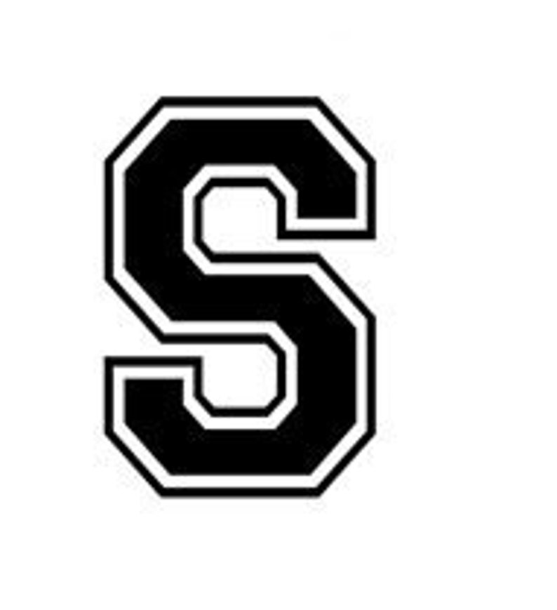 Letter S Varsity Lettering Vinyl Decal | Etsy