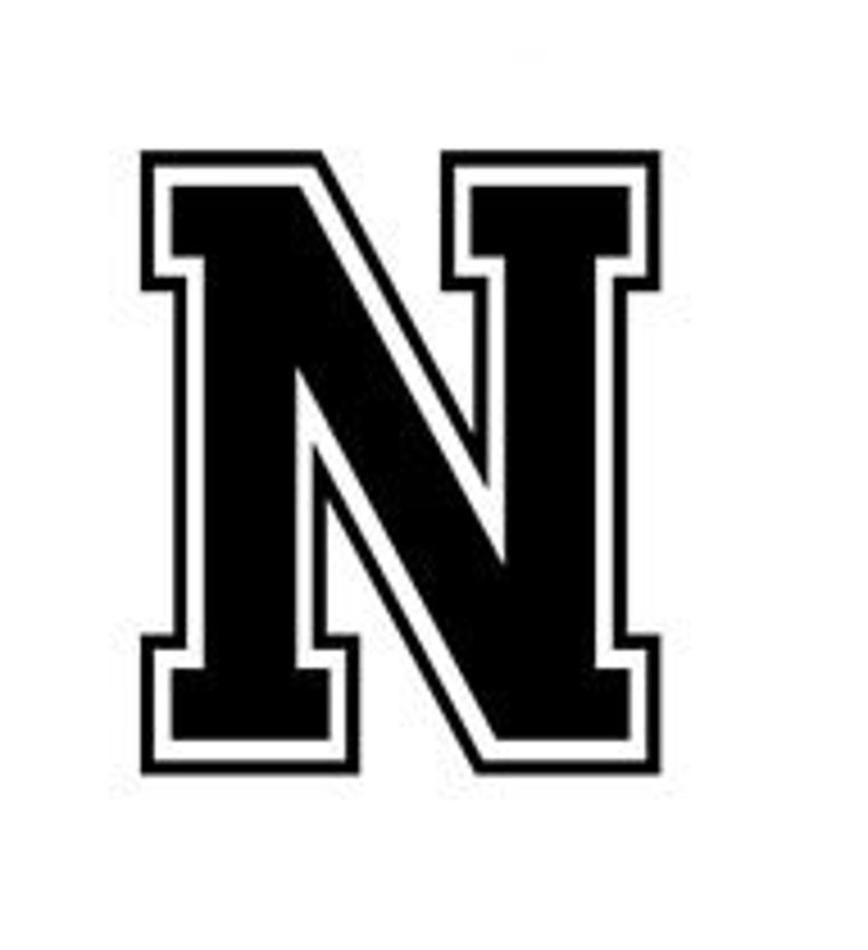 Letter N Varsity Lettering Vinyl Decal | Etsy