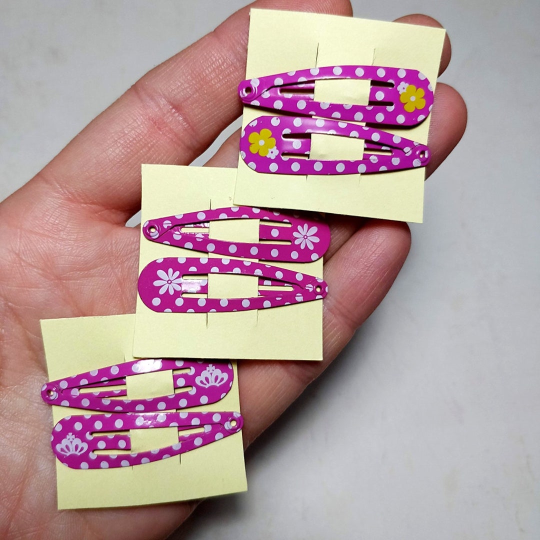 Raspberry Pink 4 Cm Long Snap Hair Clips for Bjd Doll Pullip Blythe Icy ...