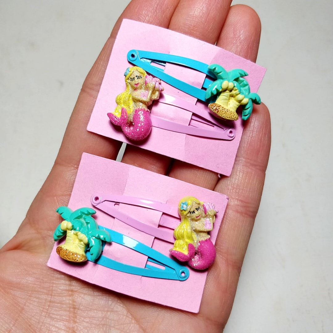 Mermaids and Palm Trees! Doll Hair Clips for Bjd Doll Pullip Blythe Icy ...