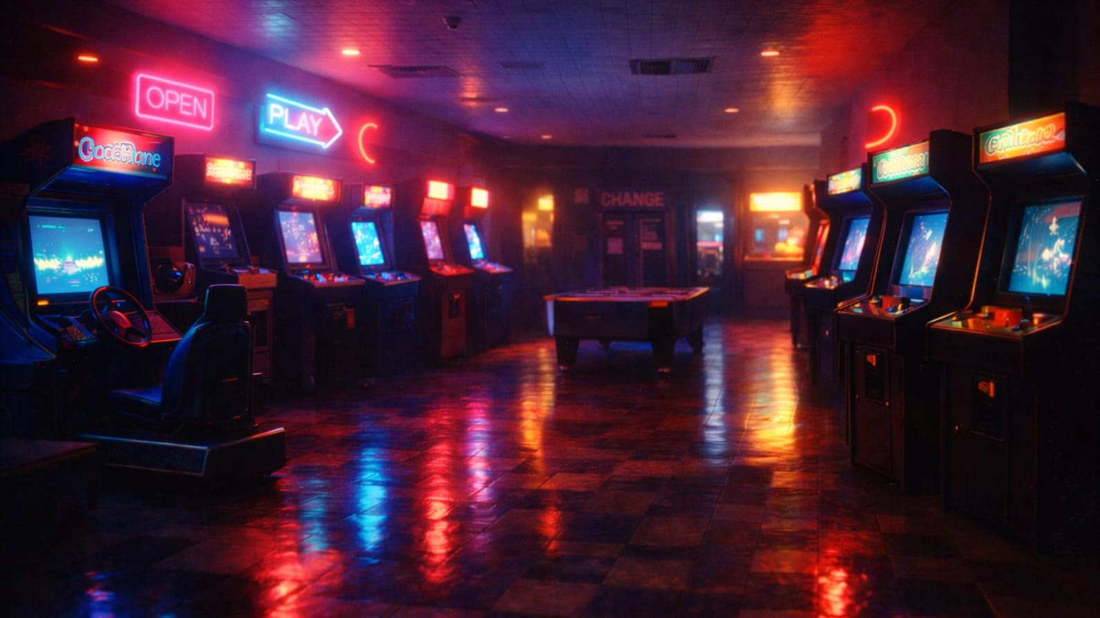 80s Neon Arcade Wallpaper Pack – Retro Gaming Desktop Backgrounds ...