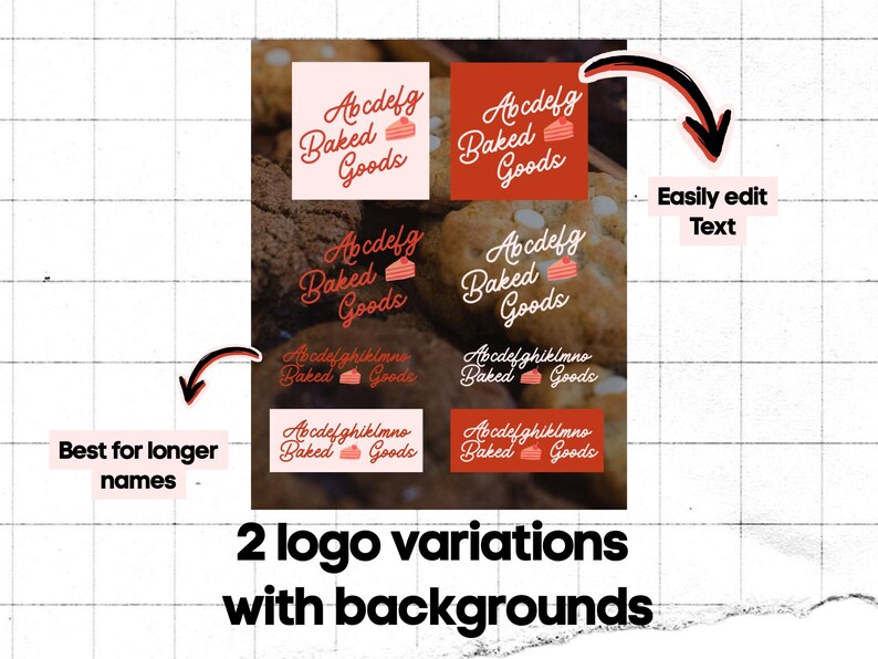 Bakery Logo Design Kit Canva Templates: Editable Branding, Social Media ...