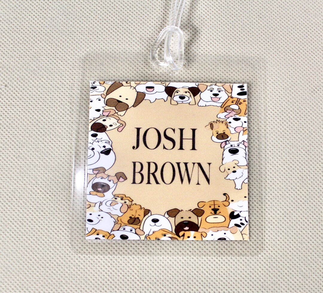 Personalized Bag Tag, Laminated, Luggage Tag, Diaper Bag Tag, Backpack ...
