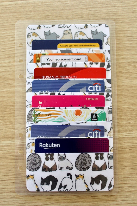 Planner Credit Card Holder Choose Your Size Made to Order - Etsy