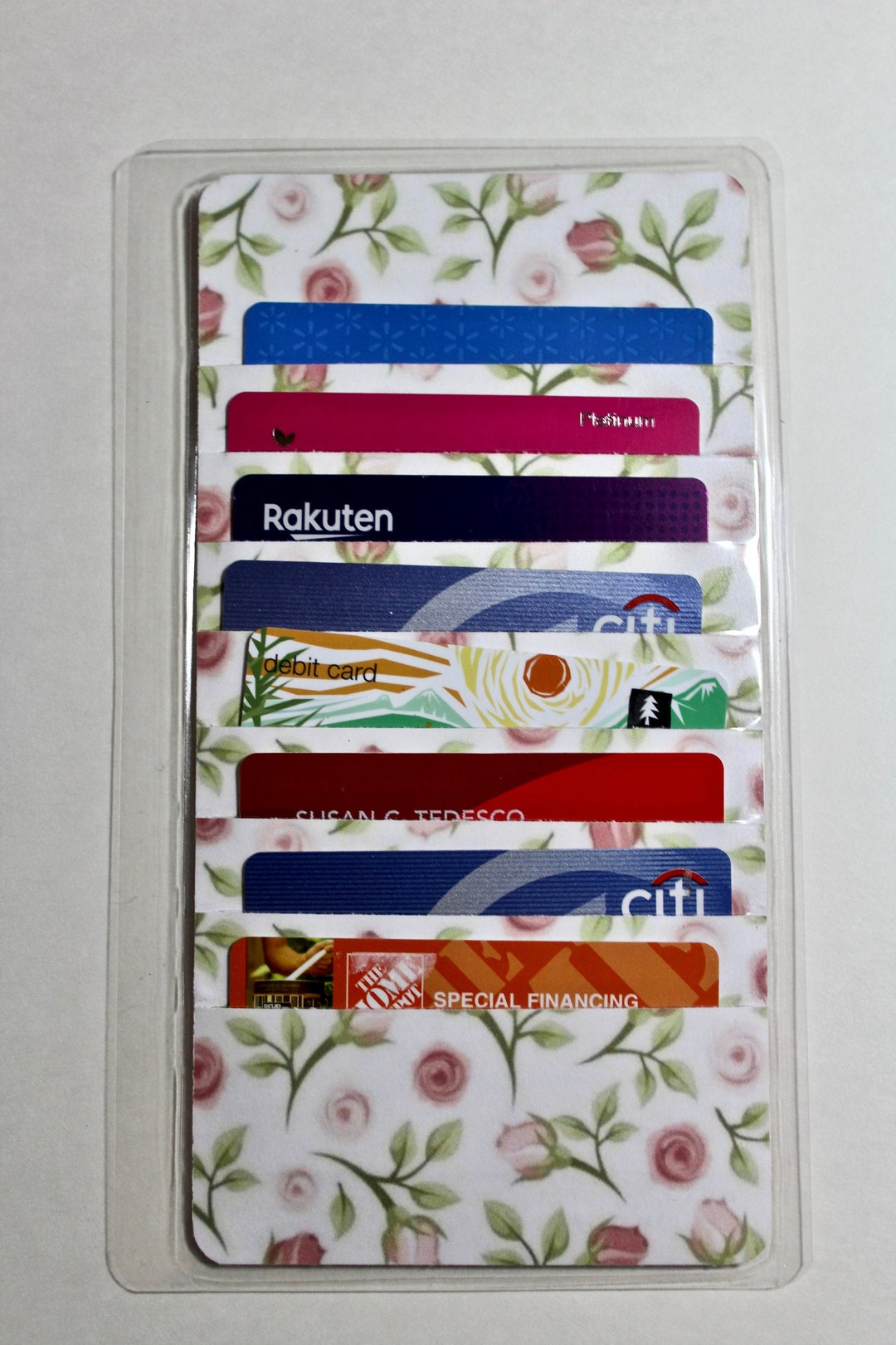 Planner Credit Card Holder, Holds 5-8 Cards, Choose Your Size, Pink ...