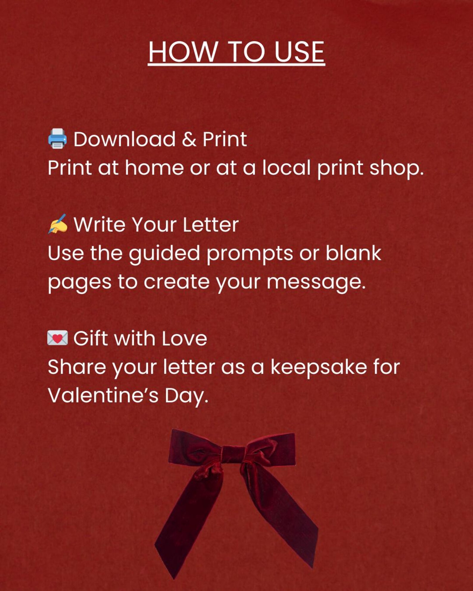 Valentine's Day Love Letter Bundle | Printable Romantic Prompts for ...