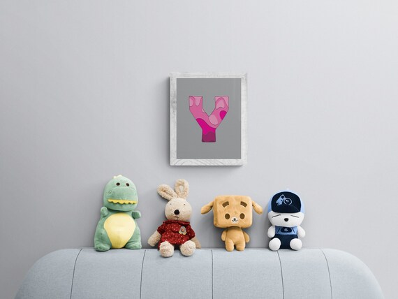 Letter Y Wall Art Initial Printable Image Paper Layering | Etsy