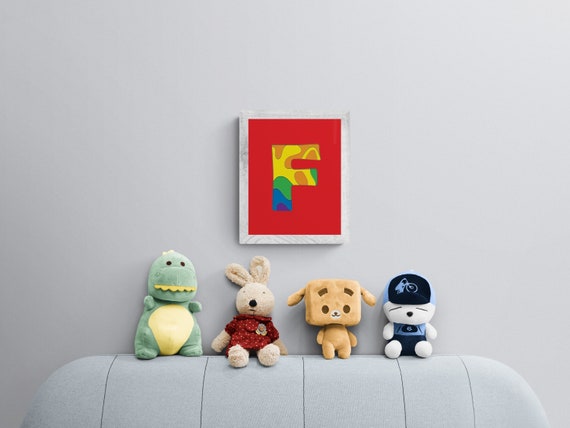 Letter F Wall Art Initial Printable Image Paper Layering | Etsy