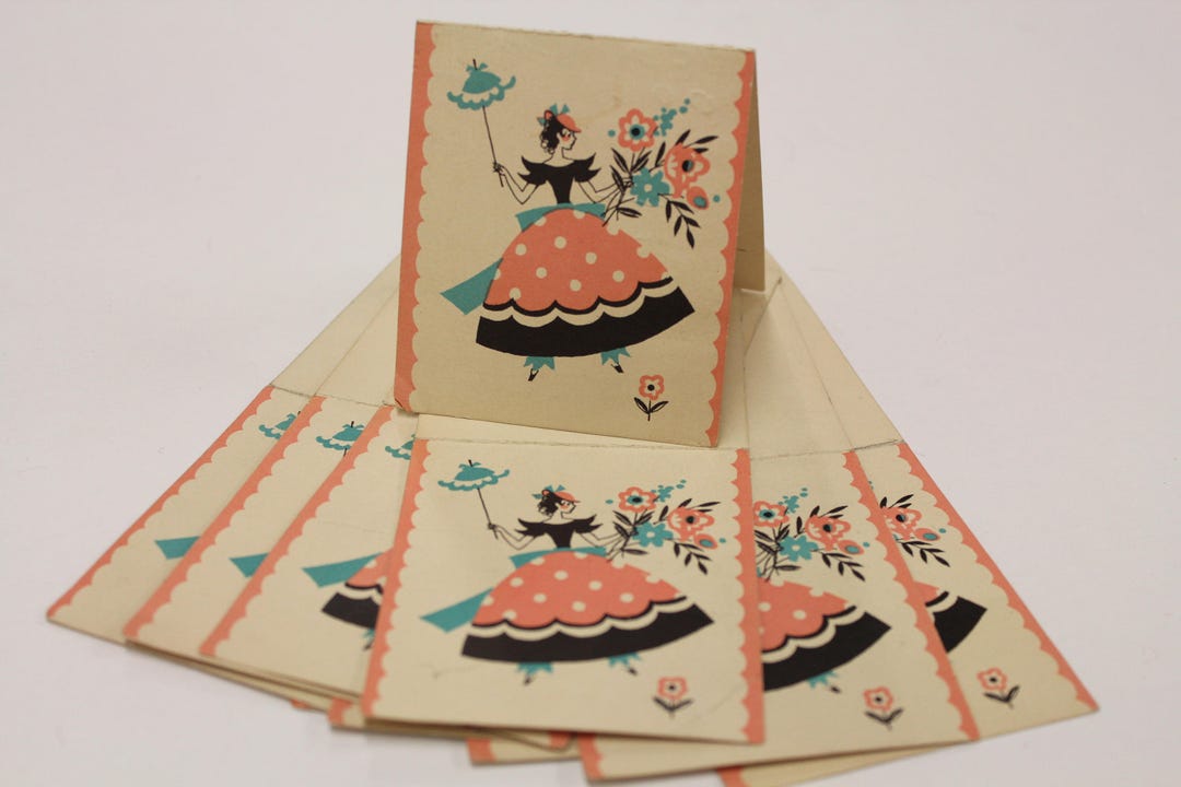 Vintage Bridge Tally Card, Set 12 Bridge Tally Cards, Vintage Bridge ...