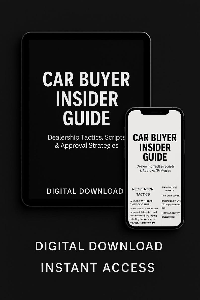 Car Buyer Insider Guide-dealer Tactics, Scripts, & Approval Strategies ...