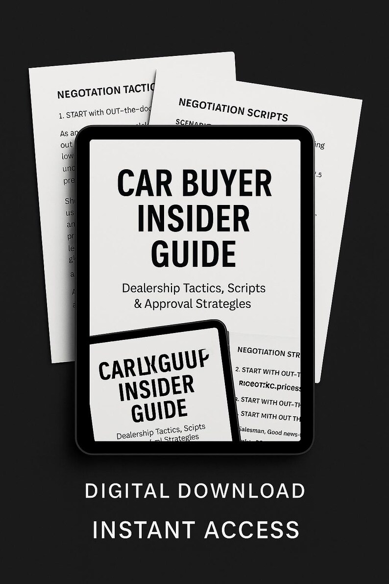Car Buyer Insider Guide-dealer Tactics, Scripts, & Approval Strategies ...