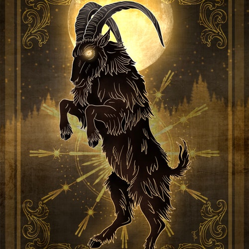 Woodland Rites Black Phillip Goat and Witch Hares on Wood - Etsy