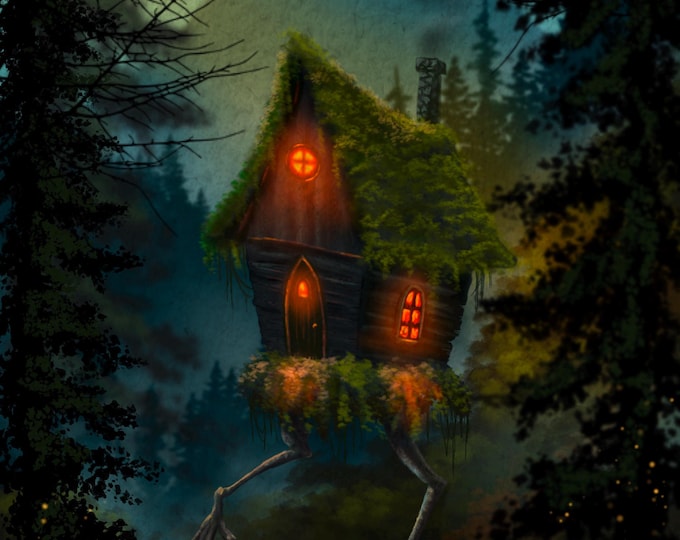 The Baba Yaga House - Fine Art Print - 9x12 - Etsy Canada