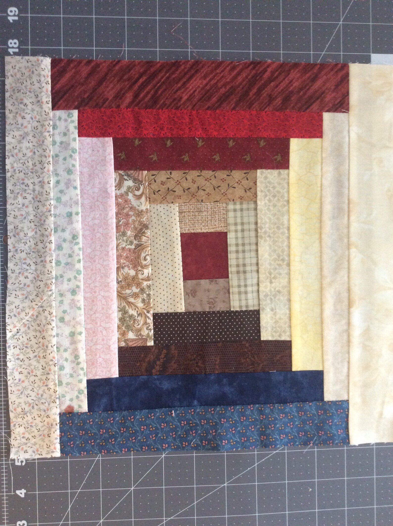 Quilt Blocks 3 Courthouse Steps 12 1/2 - Etsy