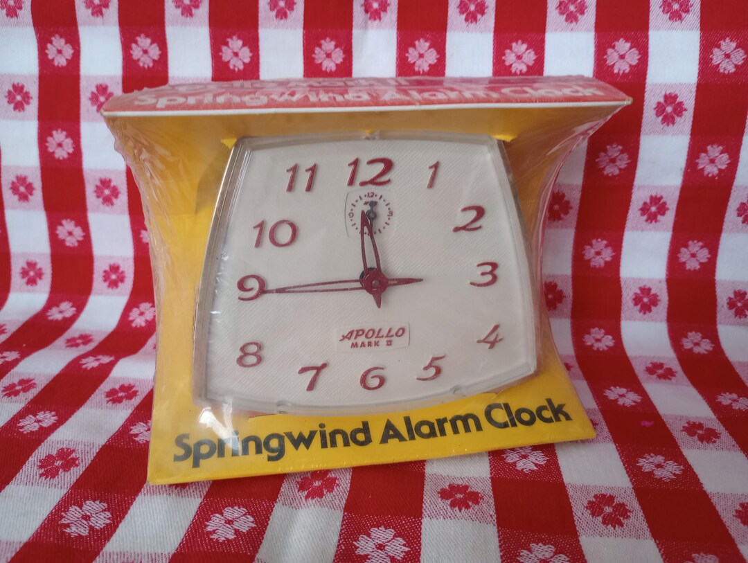 Vintage Springwind Alarm Clock Apollo Mark II Model 250-01 in Original ...