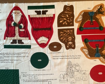 Vintage Cranston Jumbo Christmas Stocking Cut Craft Panel Toyland ...