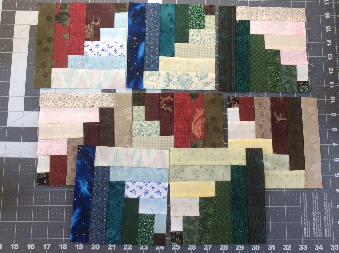Orphan Quilt Blocks 8 ...6” Log Cabin Blocks - Etsy