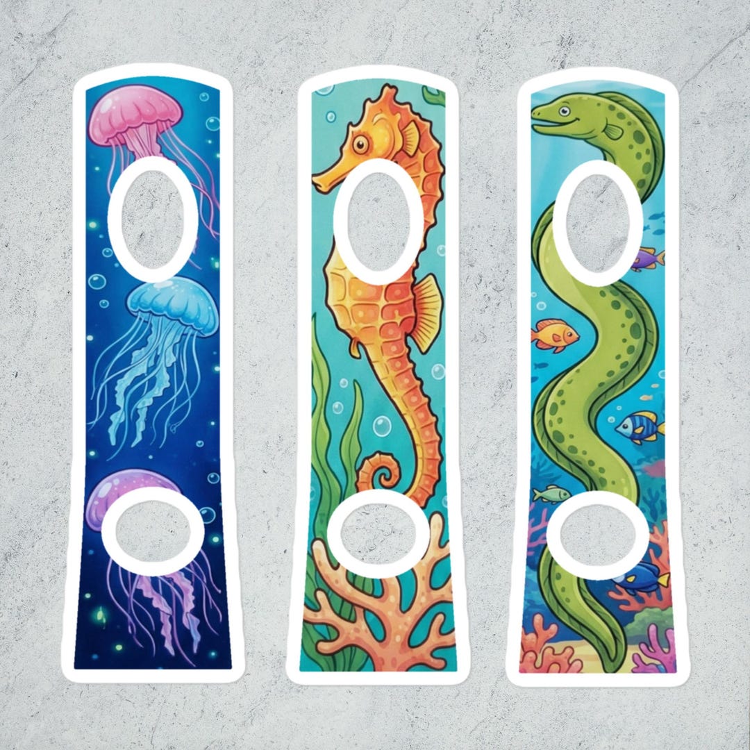 Toothbrush Stickers for Kids | Ocean Animal Design - Etsy