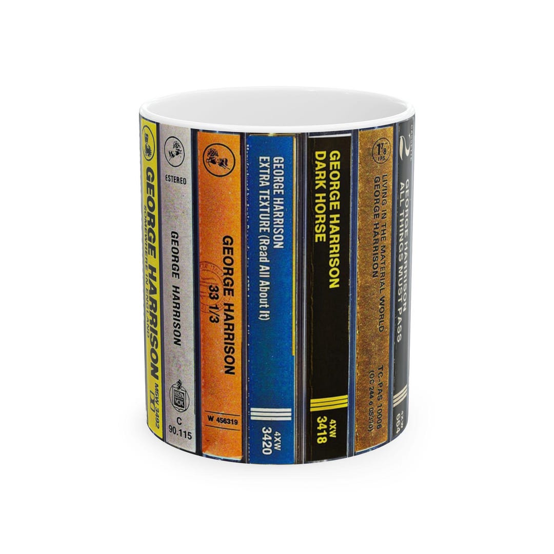 Vintage Record Spine Design Mug | Music Album Tape Shelf Coffee Cup - Etsy