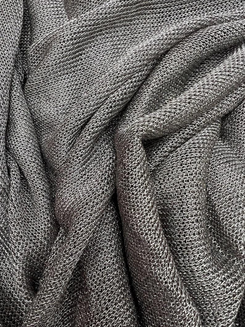 Stretch Metallic Silver Mesh Chainmail Fabric, Sheer 2-way Stretch, 60 ...