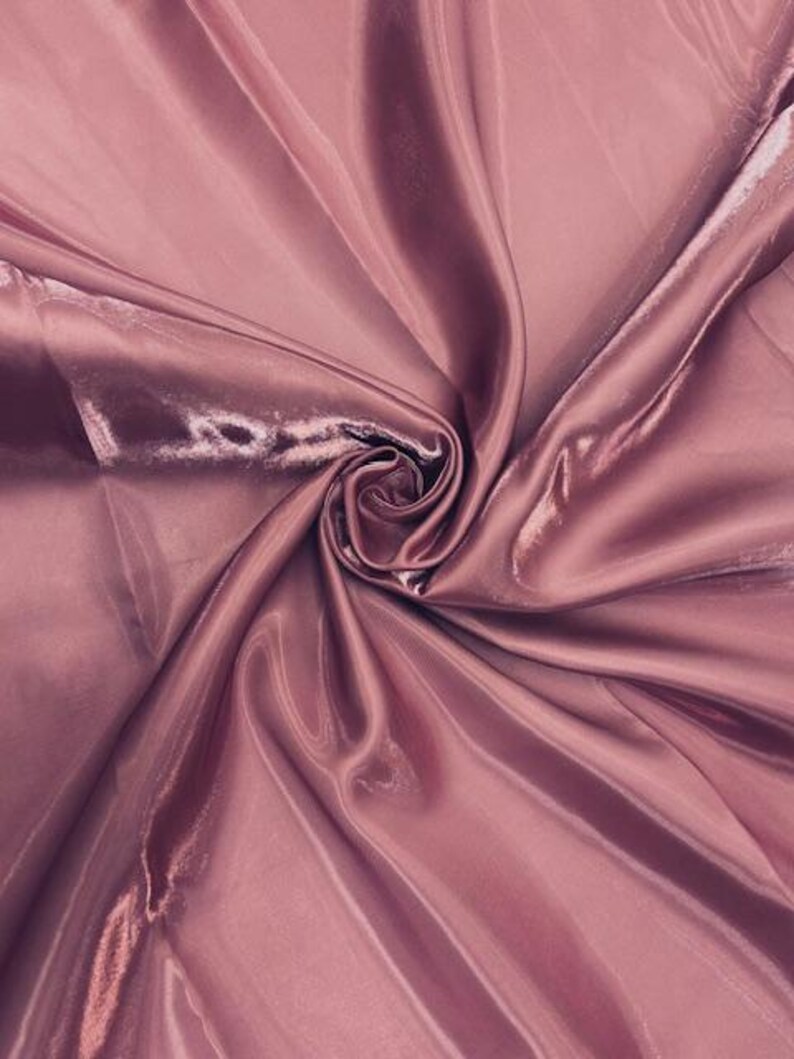 Mauve Liquid Satin Fabric by Yard, Glossy Silky Bridal Couture 58 Inch ...